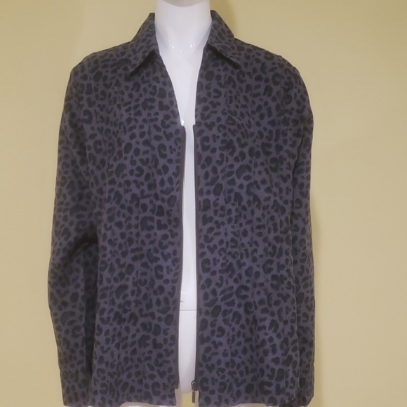 Lemon Grass | Jackets & Coats | Nwt Lemon Grass Leopard Print Full Zip ...